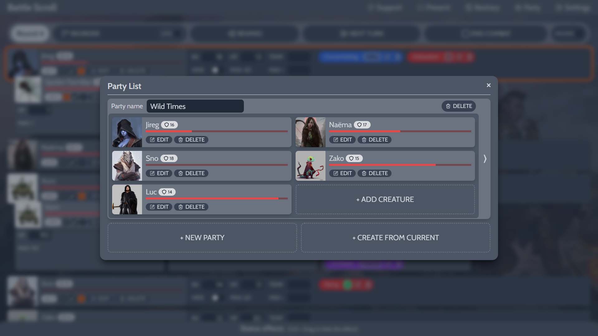Battle Scroll | Initiative Tracker