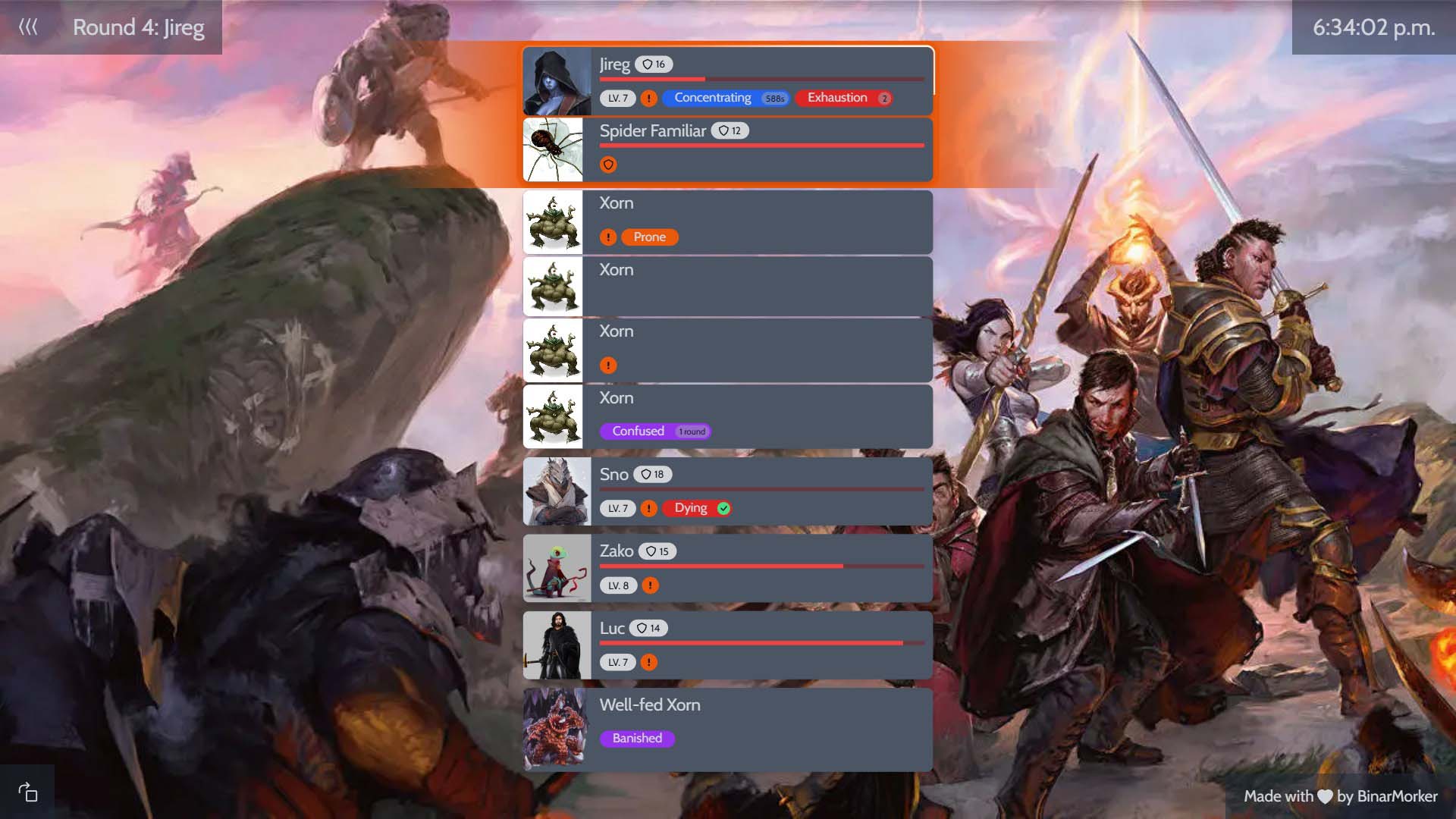 Battle Scroll | Initiative Tracker